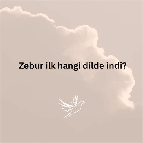 Zebur ilk hangi dilde indi Ne Demek Zıt Anlamı Eş Anlamı