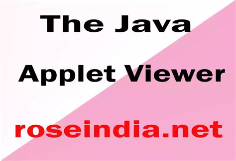 The Java Applet Viewer