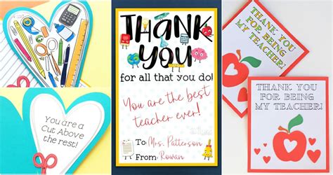 25 DIY Teacher Appreciation Cards Teacher Card Ideas