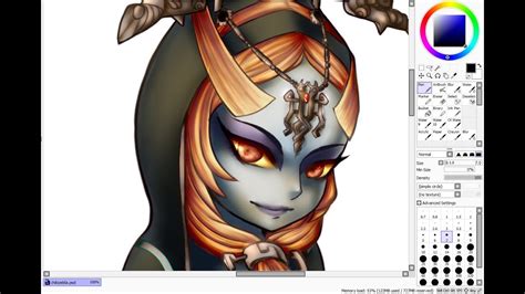 Paint Tool Sai Speedpaint Chibi Midna Youtube