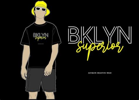 Premium Vector A Man In A Black Shirt With The Words B Manhattan