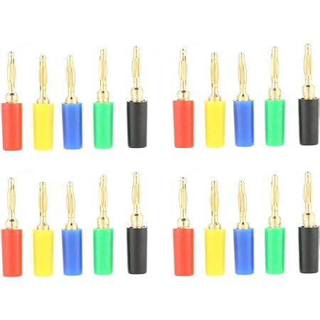 20 Pezzi Spina A Banana Da 2 Mm Colori Misti Jack Per Connettori Per