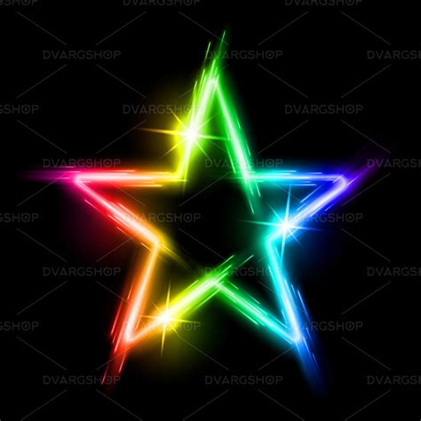 Estrella de neón Imagen vectorial 117505 TemplateMonster