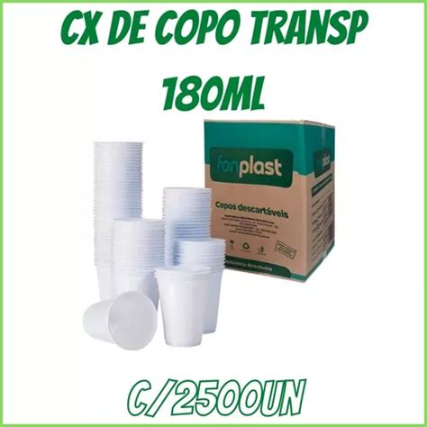 Copo Fonplast 180ml Cx C 2500un Frete grátis