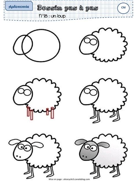 apprendre à dessiner un loup gs