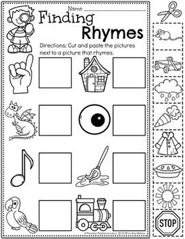 Rhyming Words Worksheets By Planning Playtime Tpt