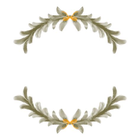 Coroa De C Rculo De Folha Verde Aquarela Png Aguarela Folha