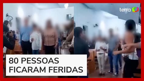 Vídeo mostra o exato momento em que teto de igreja desaba durante missa