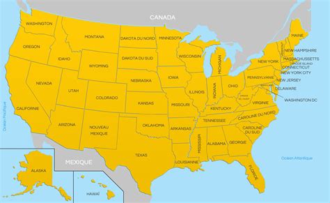 Carte Des USA Etats Unis Cartes Du Relief Villes Administratives