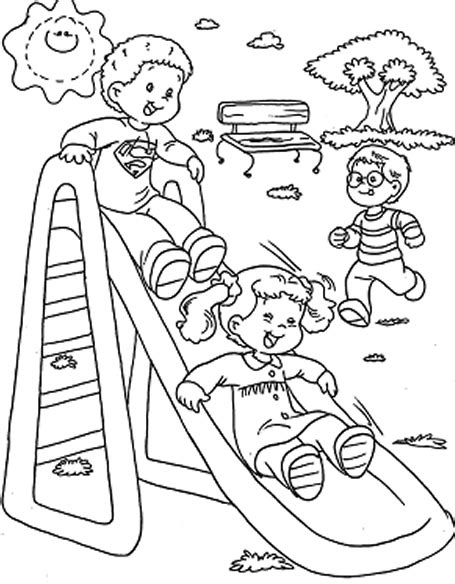 Coloreando dibujos de niños jugando Colorear imágenes