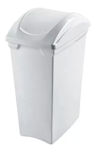 Cesto Tacho Tapa Vaiven Negro O Blanco 15 Litros Sanremo Meses Sin