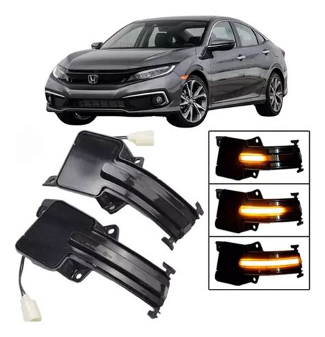 Seta Led Sequencial Retrovisor Honda Civic G Fume A