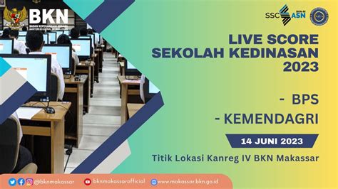 Live Score SKD Sekolah Kedinasan BPS Kemendagri Sesi 4 Rabu 14