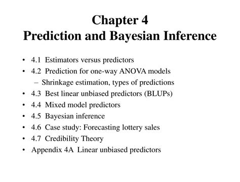 ppt chapter 4 prediction and bayesian inference powerpoint presentation id 1042568