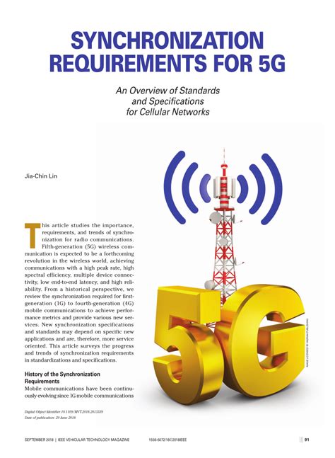 pdf synchronization requirements for 5g an overview of standards or specifications for