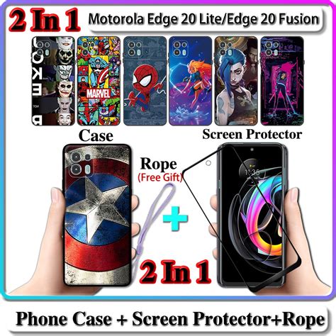 Funda En Para Motorola Edge Lite Fusion Con Vidrio Templado