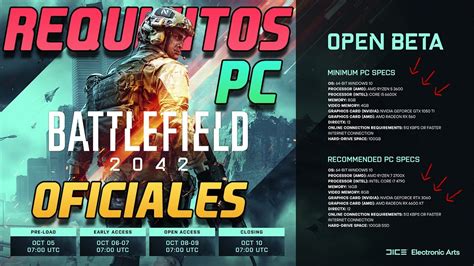 REQUISITOS PC Battlefield 2042 Mínimos y Recomendados INFO BETA