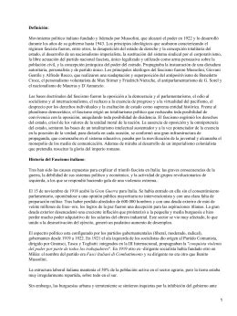 Mapa Conceptual Fascismo Italiano