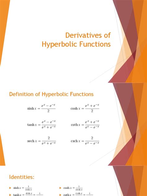 derivatives of hyperbolic functions a comprehensive guide to differentiating hyperbolic