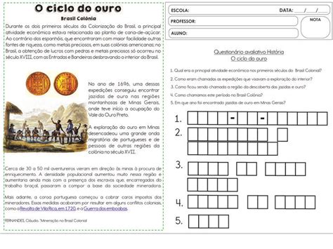 ciclo do ouro Brasil colonia Atividades de religião Atividades