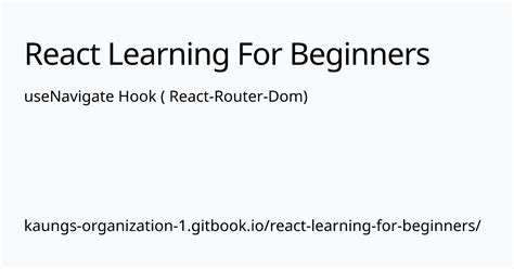 Usenavigate Hook React Router Dom React Learning For Beginners