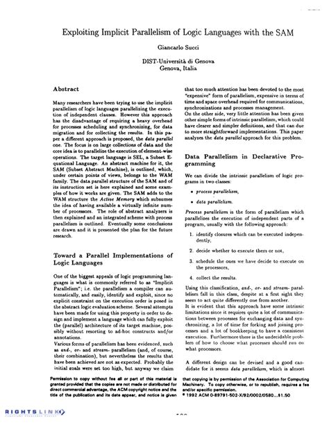 pdf exploiting implicit parallelism of logic languages with the sam