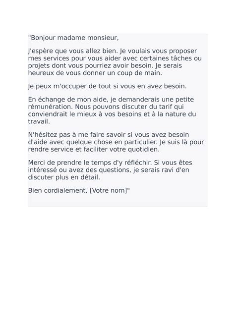 Bonjour Madame Monsieur Bonjour Madame Monsieur J Esp Re Que Vous