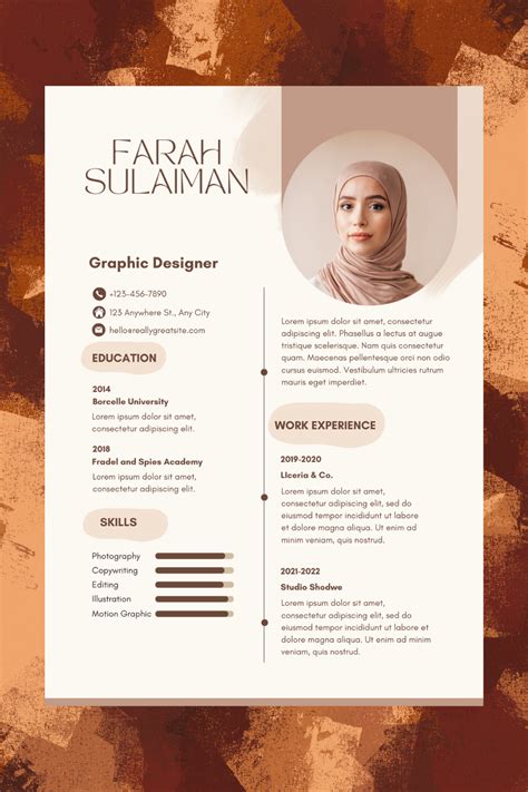 Resume Template With Photo Professional Resume Template Etsy In