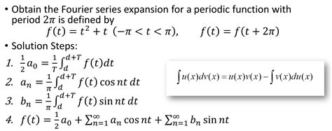 solved obtain the fourier series expansion for a periodic