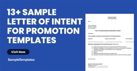 Letter Of Intent For Promotion Sign Templates Jotform Off