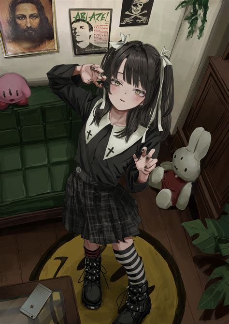 なで肩 On Twitter Gothic Anime Girl Emo Anime Girl Dark Anime Girl Kawaii Anime Girl Cute