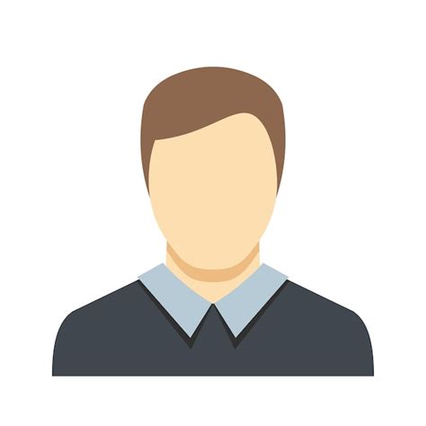 Homem avatar ícone ilustração plana do ícone vetor avatar homem isolado