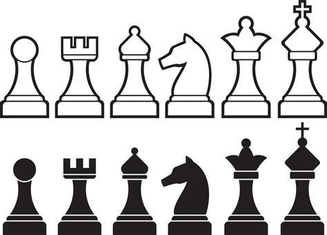 Iconos De Piezas De Ajedrez Vector En Vecteezy
