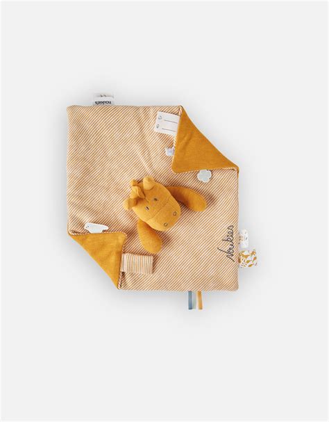 Doudou Paco En Coton Bio Ocre Noukie S