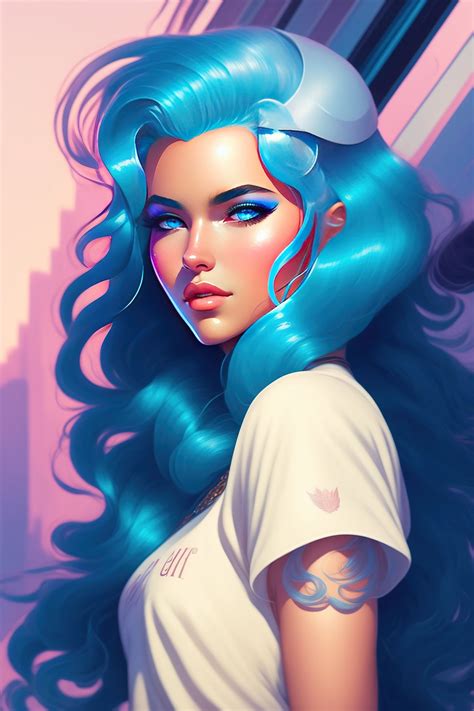 Download Ai Generated Woman Blue Hair Royalty Free Stock Illustration Image Pixabay