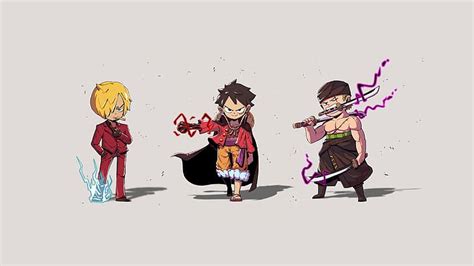 One Piece Monkey D Luffy Roronoa Zoro Sanji Piratas Del Sombrero