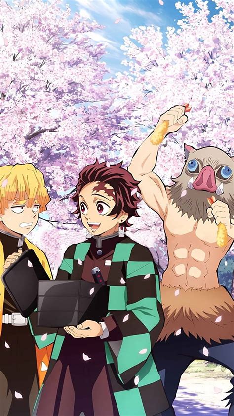 Tanjiro Inosuke Zenitsu Wallpaper Phone Ultra Hd Wallpaper Kimetsu No