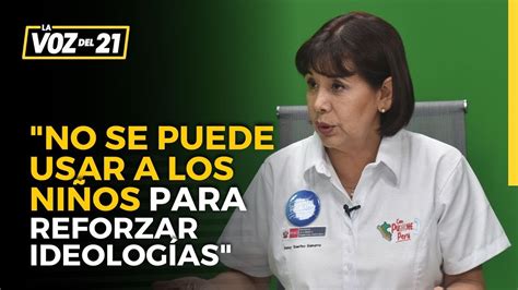 RECHAZAMOS EL ADOCTRINAMIENTO A NIÑOS afirma ministra de Dina