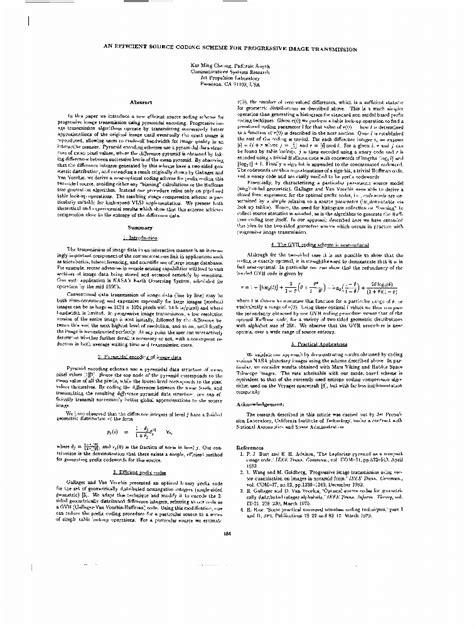 an efficient source coding scheme for progressive image transmission ieee conference