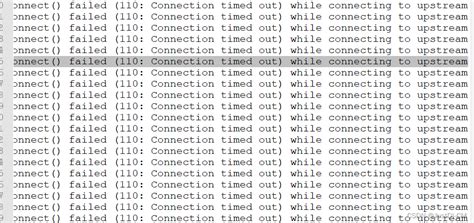报错 nginx connect failed 110 Connection timed out while connecting