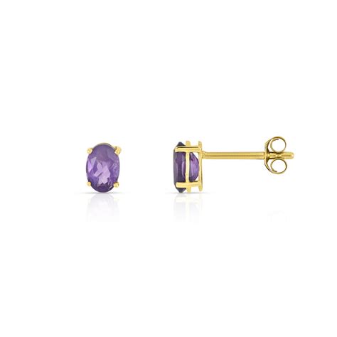 Boucles D Oreilles Or Jaune Am Thystes Ovales Maty
