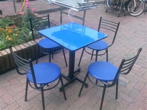 Juego De Sillas Y Mesa Met Lica Para Bar Restaurante Caf Ter