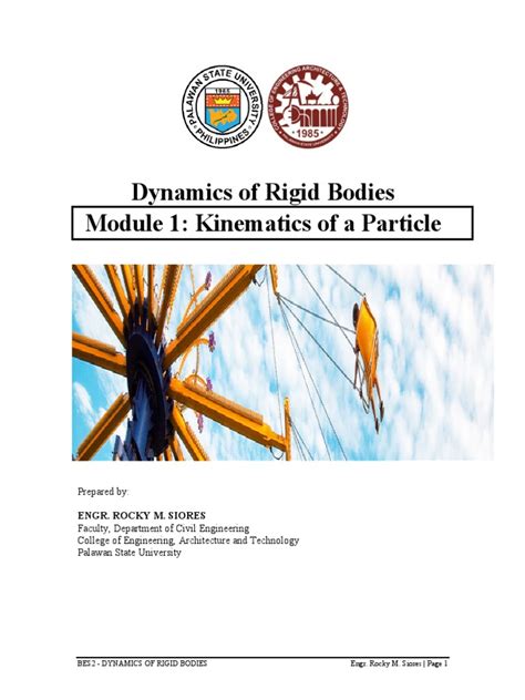 module 1 dynamics of rigid bodies pdf kinematics euclidean vector