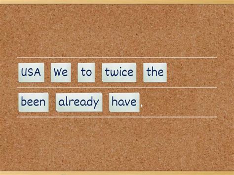 Present Perfect Reordenar