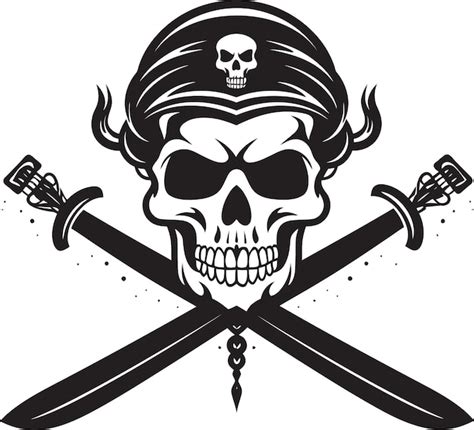 Premium Vector Rogue Pirates Symbol Skull And Dagger Vector Art Skull