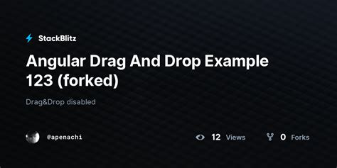 Angular Drag And Drop Example 123 Forked StackBlitz