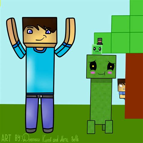 Epic Minequest Steve And Creeper By Metal Belle On Deviantart