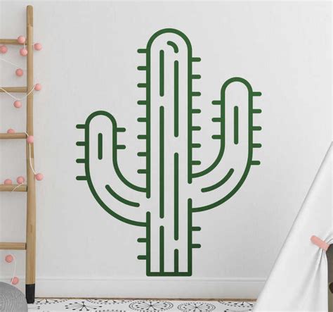Vinilo Decorativo De Cactus Del Desierto Gigante TenVinilo