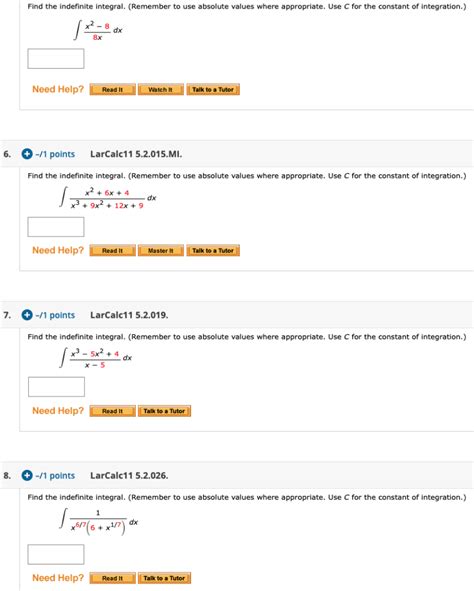 solved find the indefinite integral remember to use