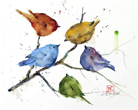 Top Watercolor Bird Drawing Super Hot Seven Edu Vn